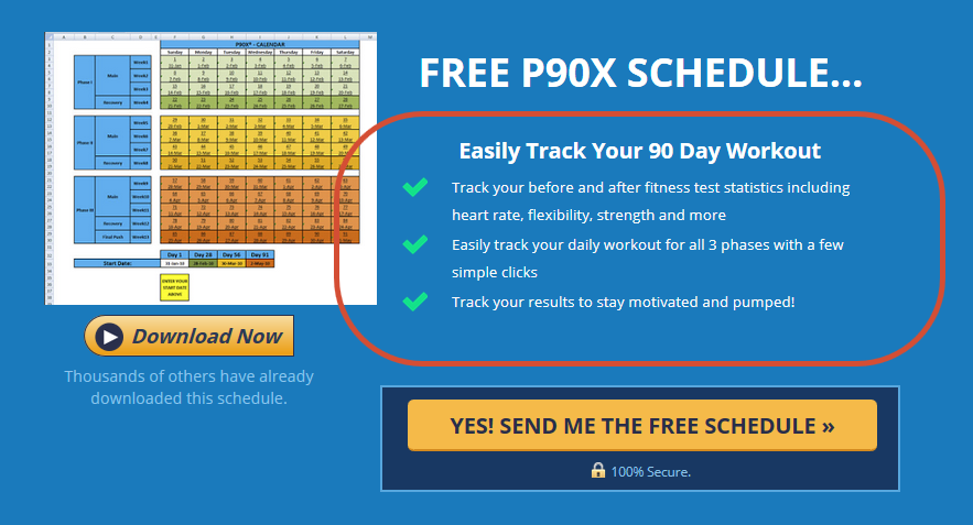 P90X Log Sheet